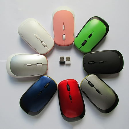Opolski 2.4GHz Wireless Optical Ultra-thin Cursor Mouse Mice for Laptop ...