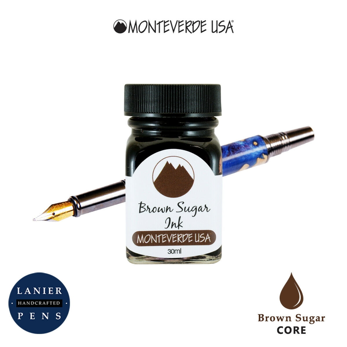 Monteverde G309BS 30 ml Core Fountain Pen Ink Bottle- Brown Sugar ...