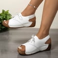 Bkhluea Women Lace Up Open Toe Slingback Comfort Sandals Breathable Non ...