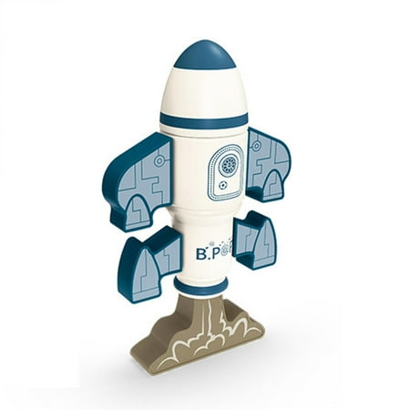 Magnetic Rocket Model Self Assembly Puzzle Building Block For Children ...