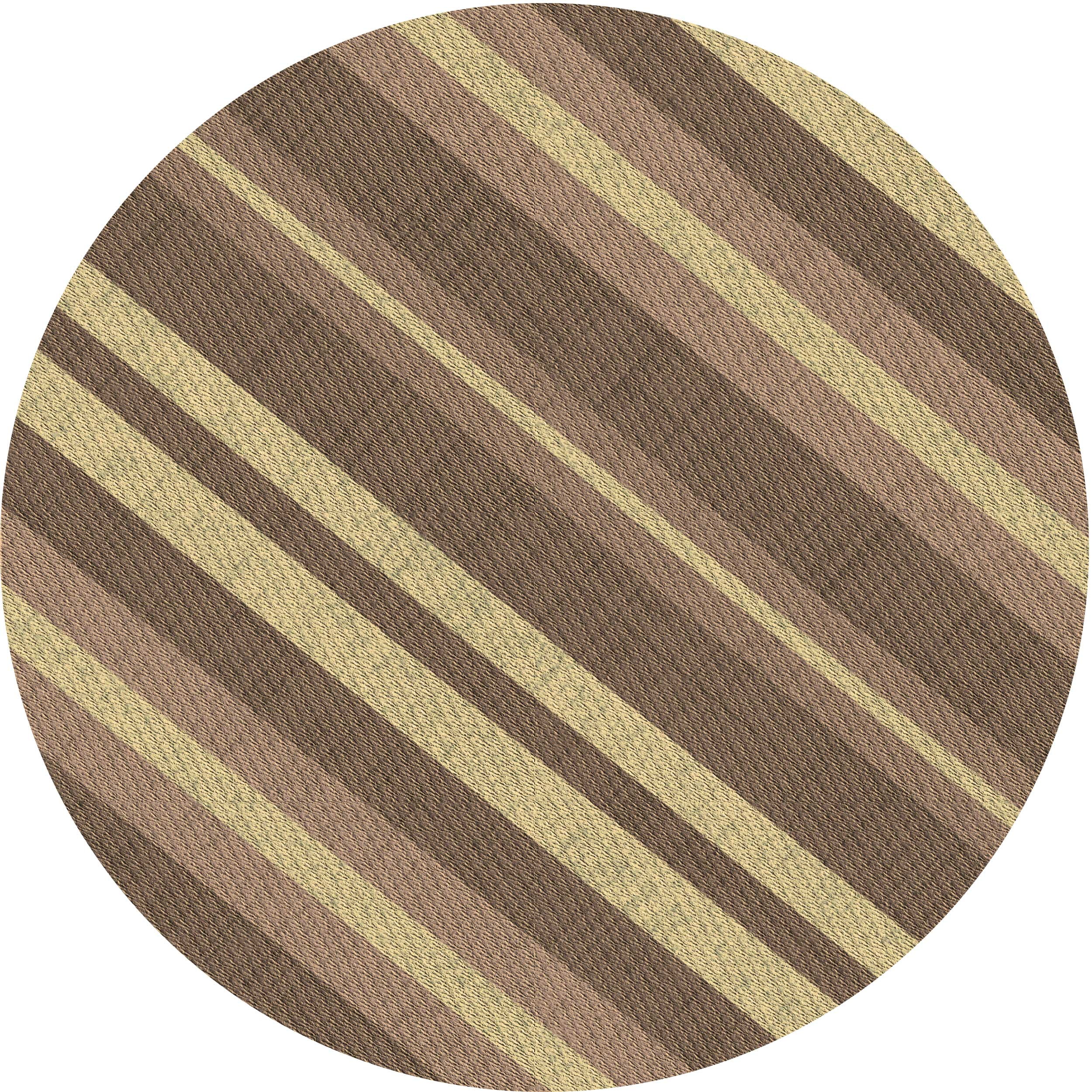 Ahgly Company Indoor Round Patterned Metallic Gold Area Rugs, 3' Round ...