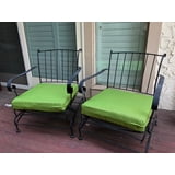 2 Pack Green Water-resistant Covers 20"x18"x4" for Outdoor Deep Seat ...