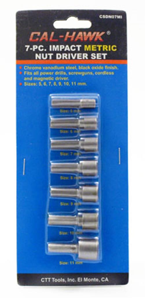 "Cal Hawk Tools 7-pc. Impact Metric Nut Driver Set" - Walmart.com