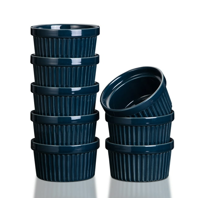 Sangdo 8oz Ramekins Set, 8pcs Baking Ramekins for Creme Brulee and Ice ...