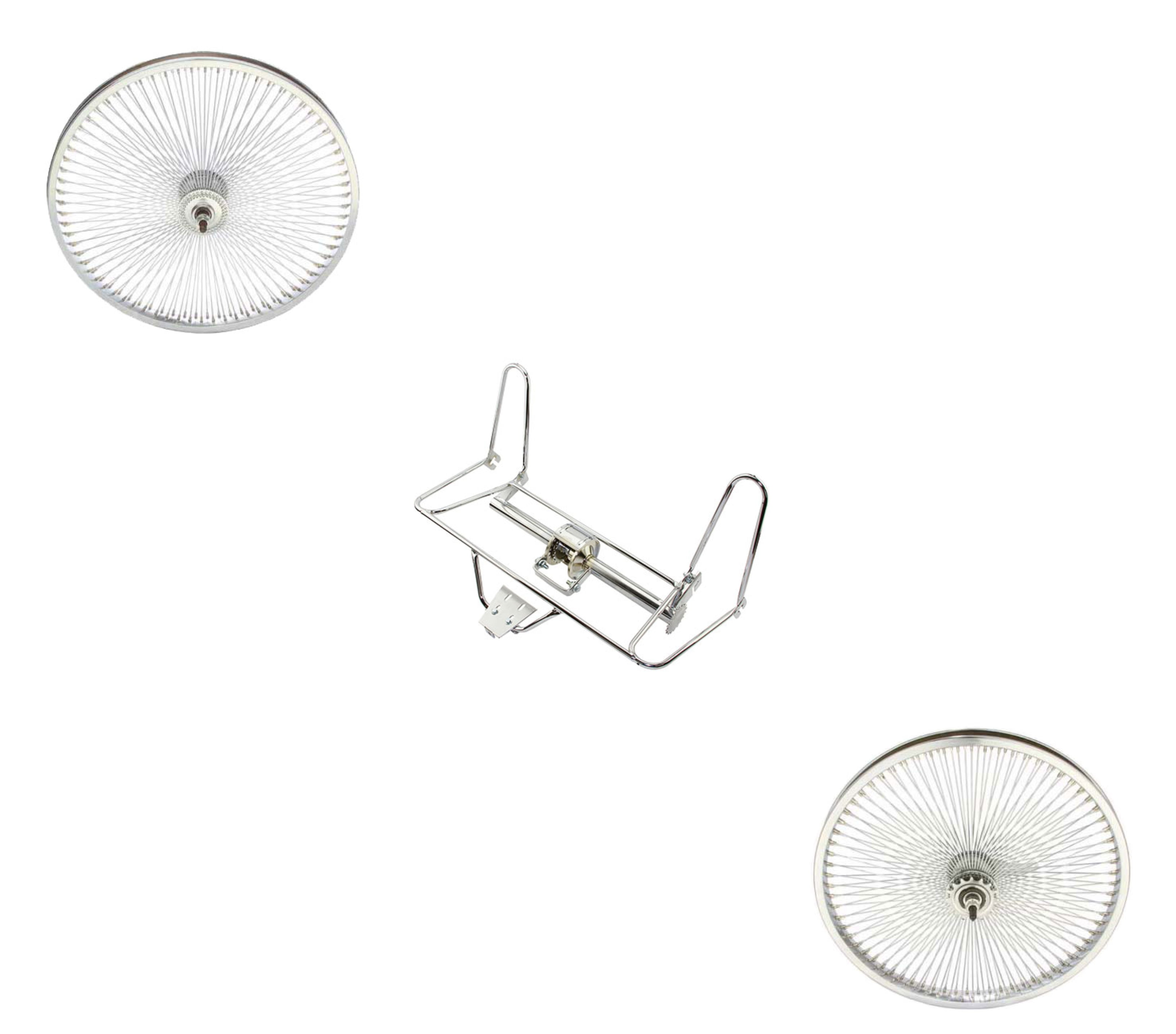 Chrome Lowrider Trike Conversion Kit for 20 inch Bike. Comes with Two ...