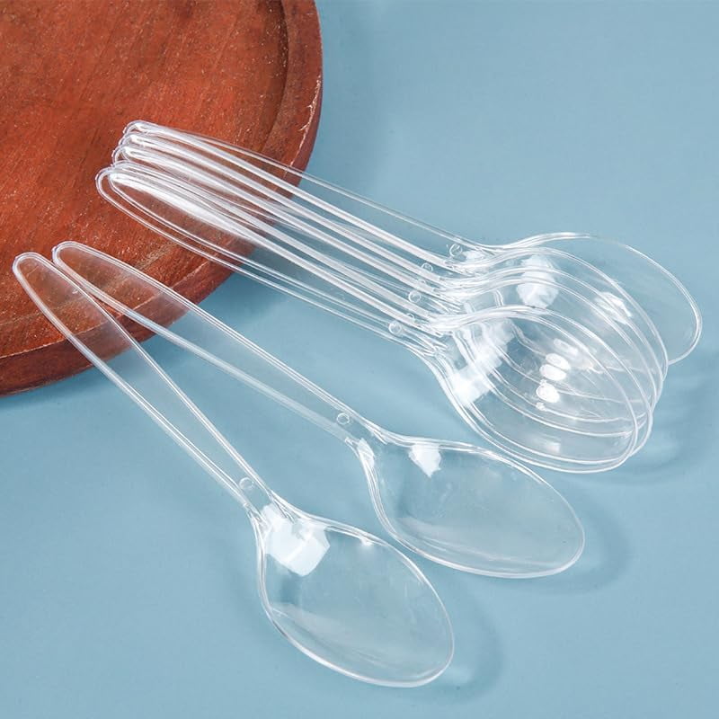 Click here for Hsmeiegadovf Clear Plastic Spoons 100 Pieces 7.1 I... prices