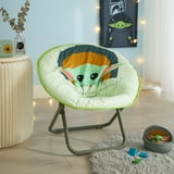 Lucas Baby Yoda 19-inch Soft Mink Green Polyester Saucer Chair for Kids ...