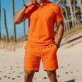 Abomasnow Men's 2 Piece Outfits Lounge Sets Quarter Button Short Sleeve ...