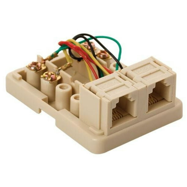Steren Telephone 4C Dual Surface Jack - Walmart.com