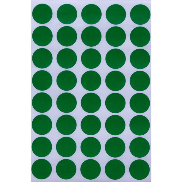 Royal Green Round Sticker Dot Labels 19mm 3/4 inch - Green - 600 Pack ...