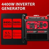 PowerSmart 4400-Watt Gasoline Inverter Generator, Portable Outdoor, 5.5 ...