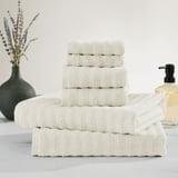 Mainstays Performance Cotton 6-Piece Bath Towel Set, Super Soft Quick ...