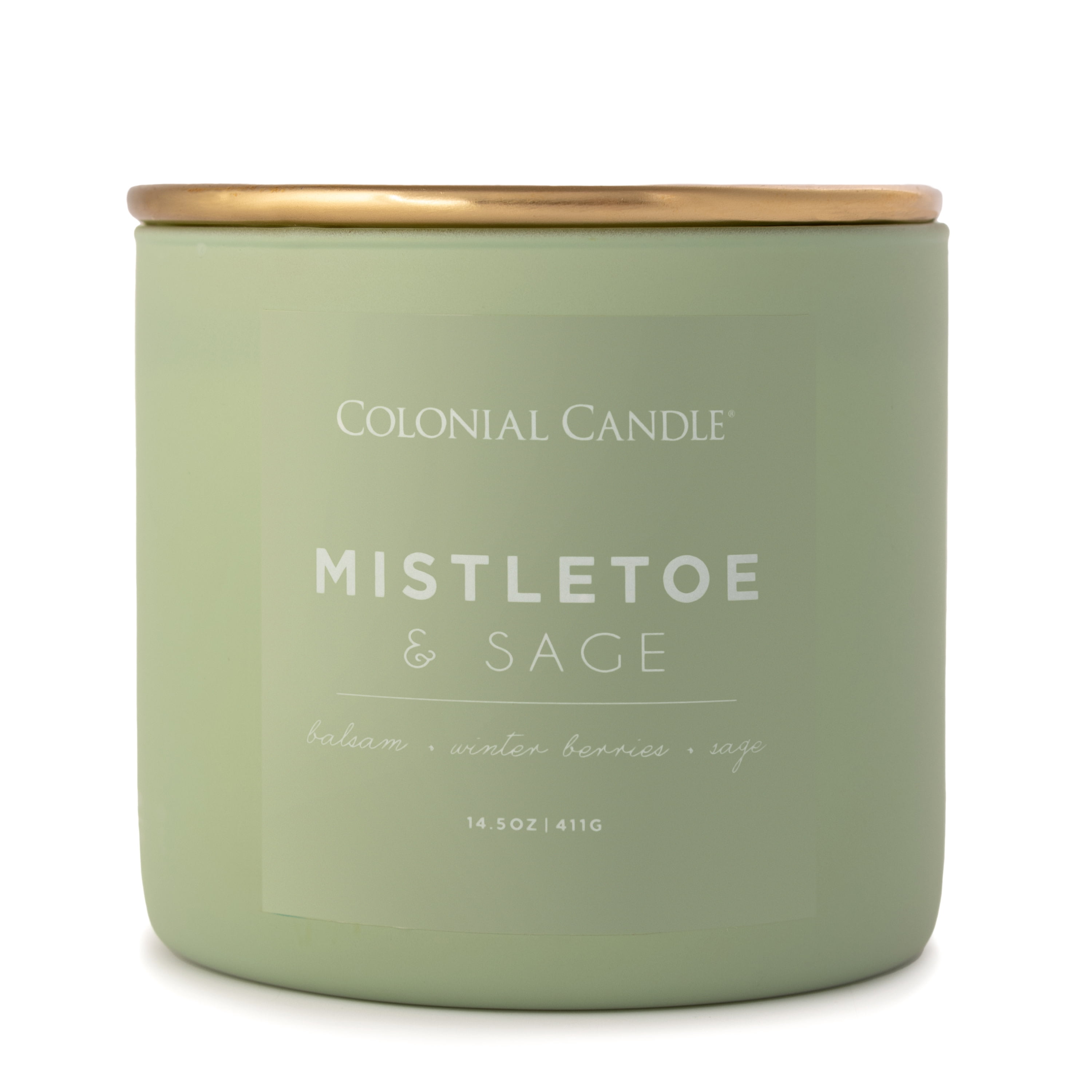 Colonial Candle Mistletoe & Sage 14.5 oz 3 Wick Candle, Green - Walmart.com