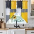 Abstract Color Stitching Swag Curtain Valance for Window 2 Panels ...