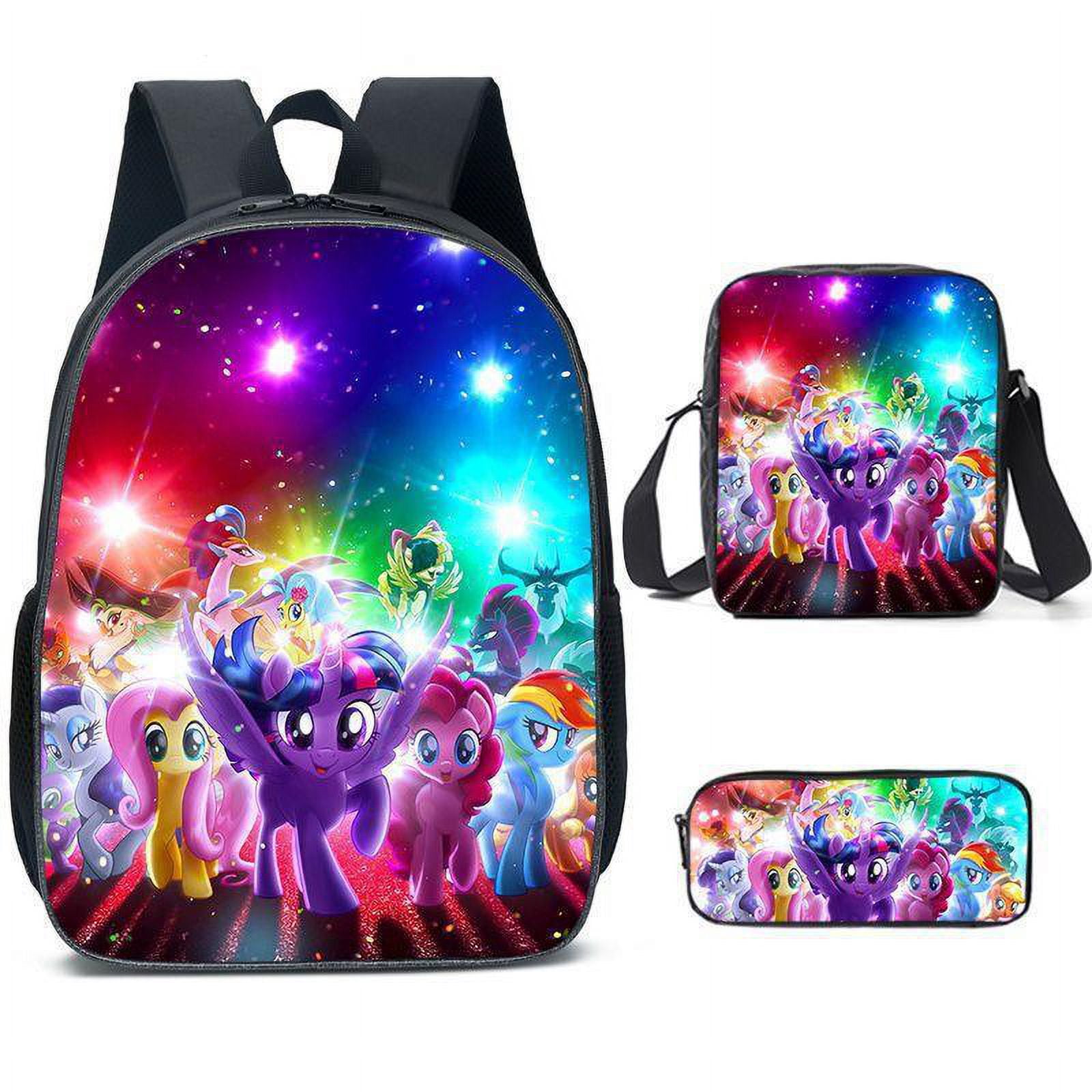 Click here for Black Cartoon My Little Pony Childrens Large Capac... prices
