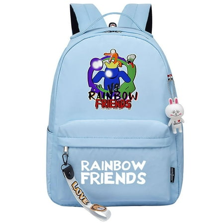 Rainbow friends backpack bag large capacity student school bag_blue ...