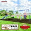 Sportspower Outdoor Super 8 Fun Metal Swing Set with 6’ Heavy Duty ...