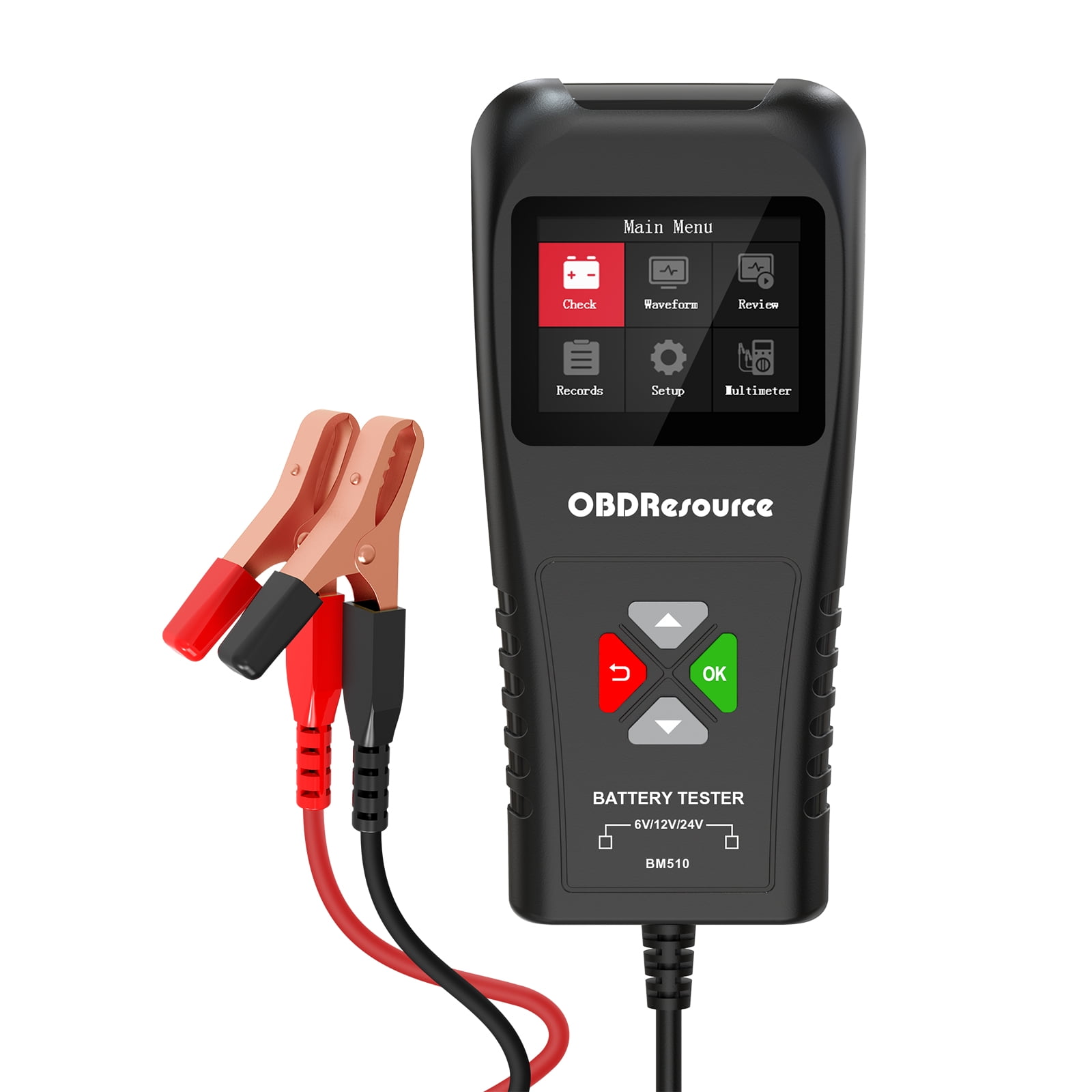 OBDMONSTER BM510 Car Battery Tester 6V 12V 24V,Automotive Battery ...