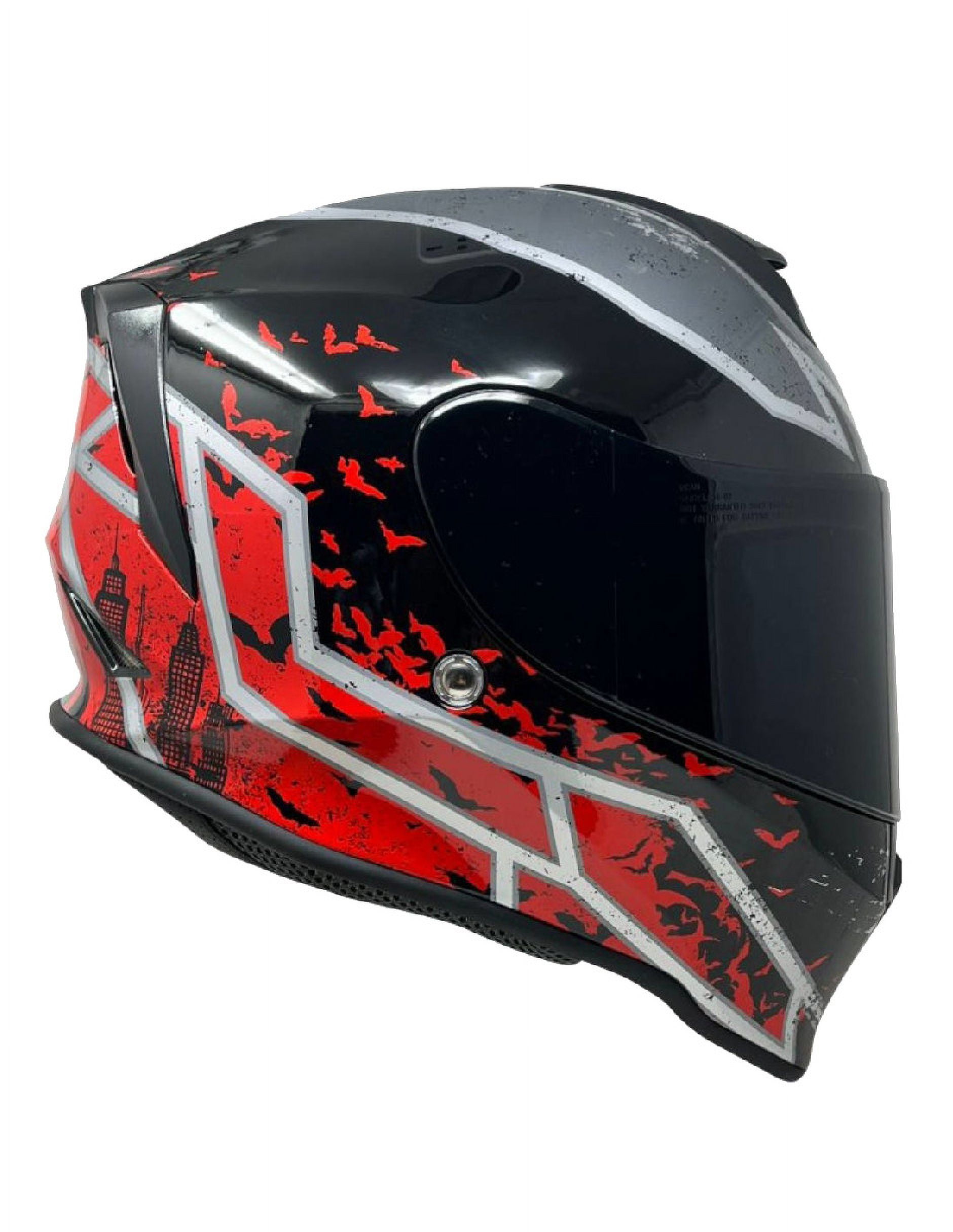 Casco Batman Moto Kov Dc Comics Kroon Rojo Certificado Dot | Walmart en ...