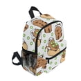 Capybara Cucumber Pattern Mini Backpack Cute Small Backpack with Chest ...