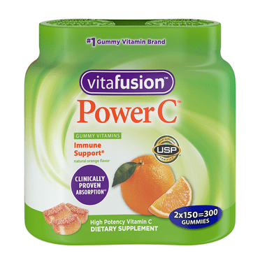 Vitafusion Power C Gummies, Immune Support, Orange Flavor, 240mg ...