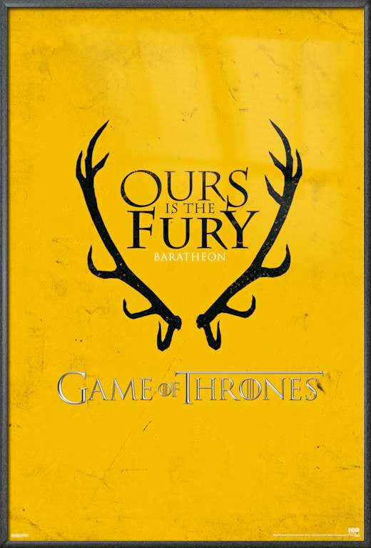 Game Of Thrones - Framed TV Show Poster (Baratheon House Crest / Sigli ...