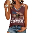 Bbyeadc 250th Anniversary USA Tank Top V Neck Patriotic Sleeveless ...