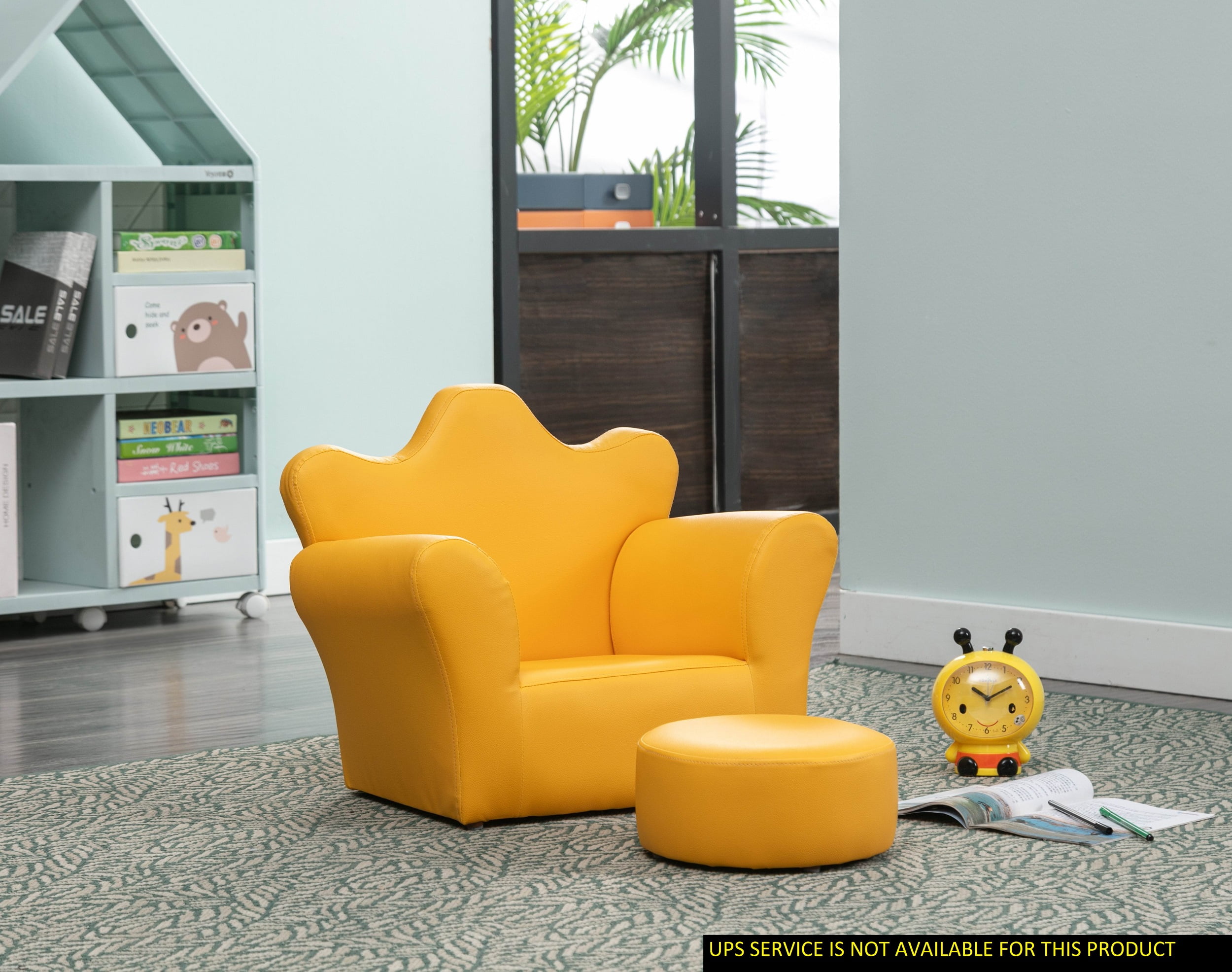Kumji Kids Armchair for 1-4 Years, Yellow Upholstered Child Chair with ...