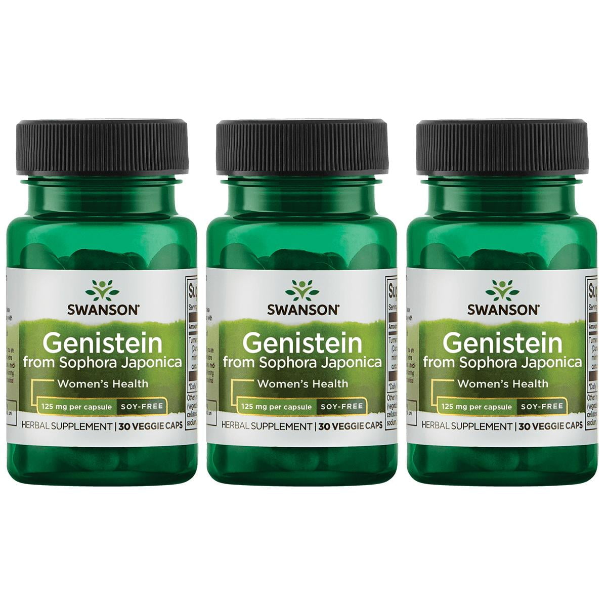 Swanson Genistein from Sophora Japonica - Soy Free 125 mg 60 Veg Caps 3 ...