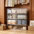 4-Pack Large Clear Stackable Storage Drawers, 27 QT, Easily Assemble ...
