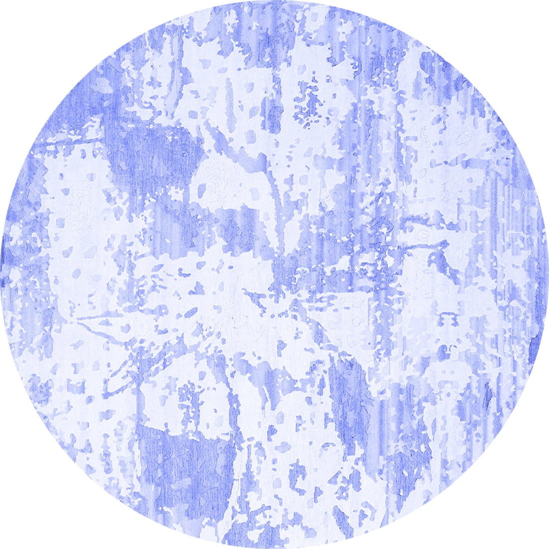 Ahgly Company Indoor Round Abstract Blue Contemporary Area Rugs, 8 ...