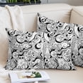 Black Cartoon Cats Throw Pillow Cover 24 x 36 Inch Decorative Pillow ...