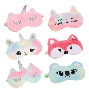 6PCS Sleep Mask Cute Cartoon Eye Mask for Girls Kids Women Eye Covers ...