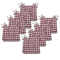 8 Pack Country Farmhouse Plush Buffalo Plaid Checkered Chair Cushion ...