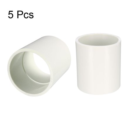 50mm Straight PVC Pipe Fitting Coupling Adapters Connector 5 Pcs ...