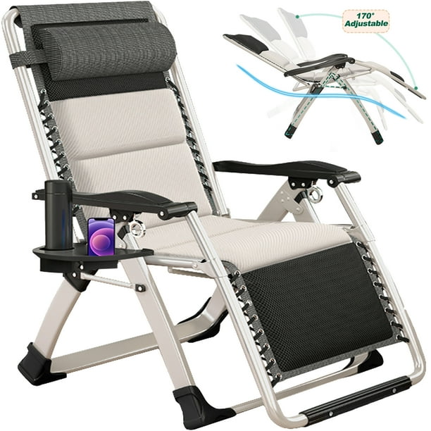 Lilypelle Zero Gravity Chair for Patio Lawn Beach Pool Outdoor ...