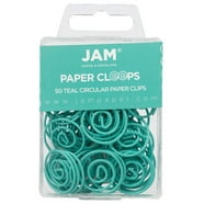 JAM Paper Round Paper Clips, Orange Medium Paperclips, 1 inch, 50/Pack ...
