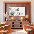 Blue Flowers TV Dust Cover 50 Inch, Butterfly Watercolor Floral ...