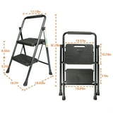Labwork 2 Step Ladder Portable Step Stool with Comfortable Handgrip and ...