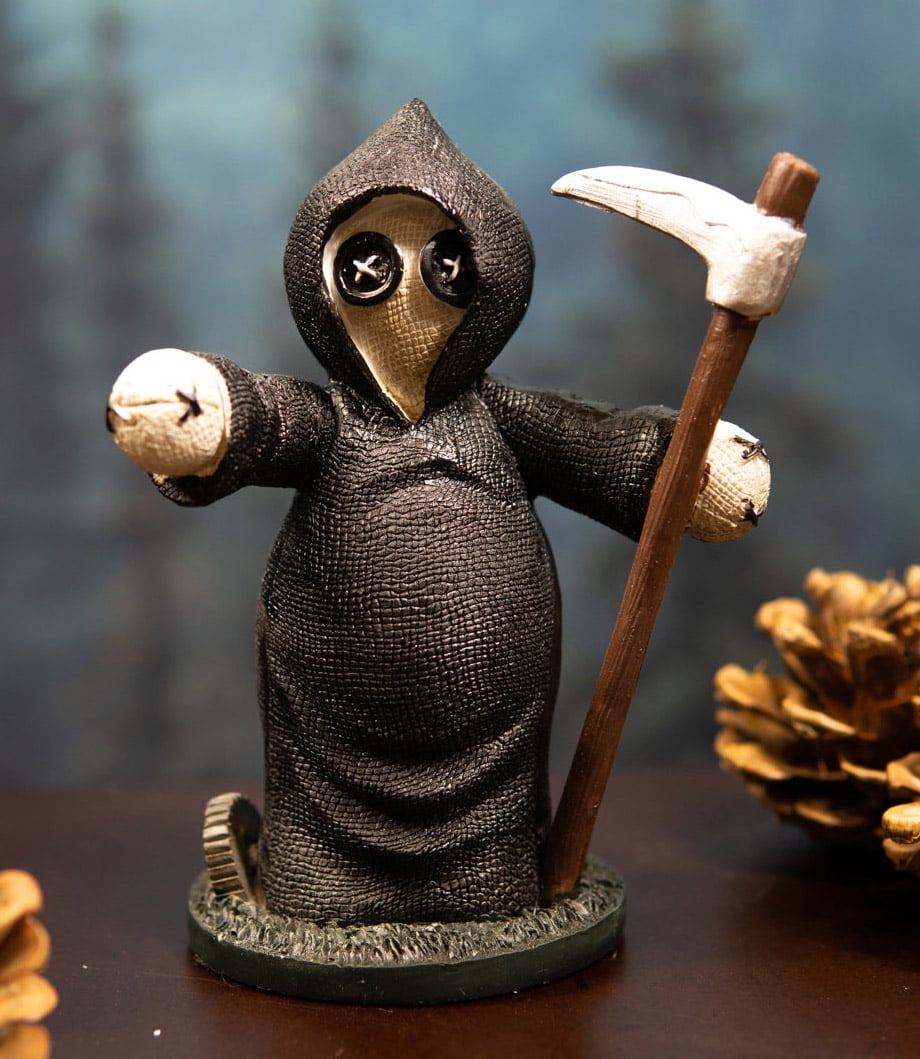 Ebros Voodoo Stiches Graveyard Grim Reaper W/Scythe Figurine Pinheadz ...