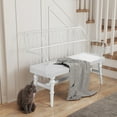 HLR Farmhouse Entryway Bench, Spindle Back Support Wood Dining Benches ...