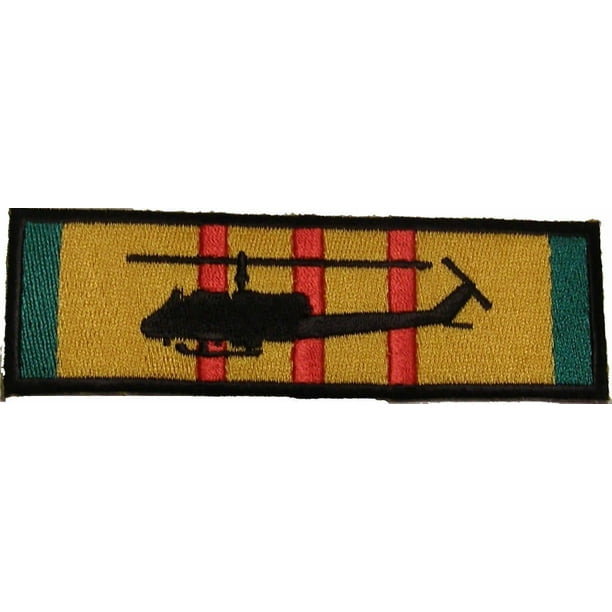 VIETNAM SERVICE RIBBON WITH HUEY UH-1E IROQUOIS SILHOUETTE PATCH ...