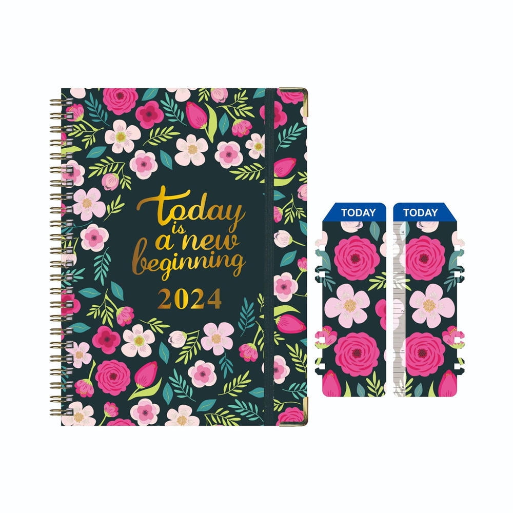 Daily Calendar Planner Notebook 2024 Weekly Monthly Office Agenda ...