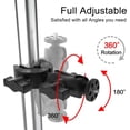 Super Camera Clamp Mount Double Socket Arm 1/4"-20 Ball Head Adapter ...