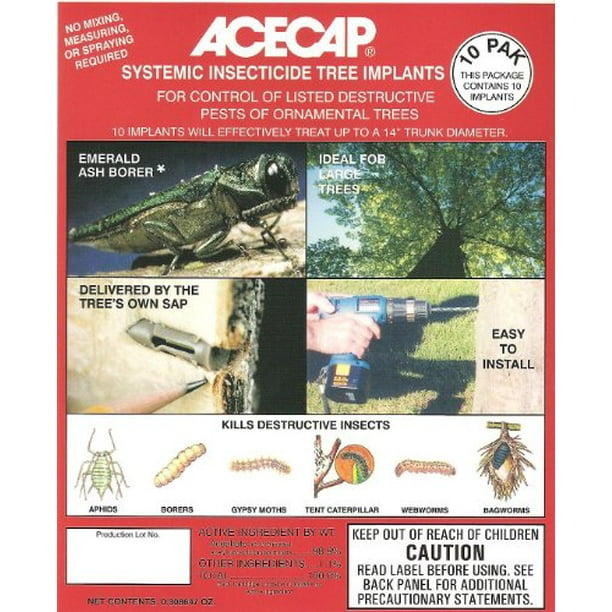 Acecap AC1210 Systemic Insecticide Tree Implants, Pack of 10 - Walmart.com