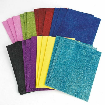 Sticky Back Glitter Foam Sheets, 24pk - Walmart.com