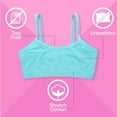 Only Girls Training Bra 6 Pack Crop Cami Bralette, Sizes 7-14 - Walmart.com
