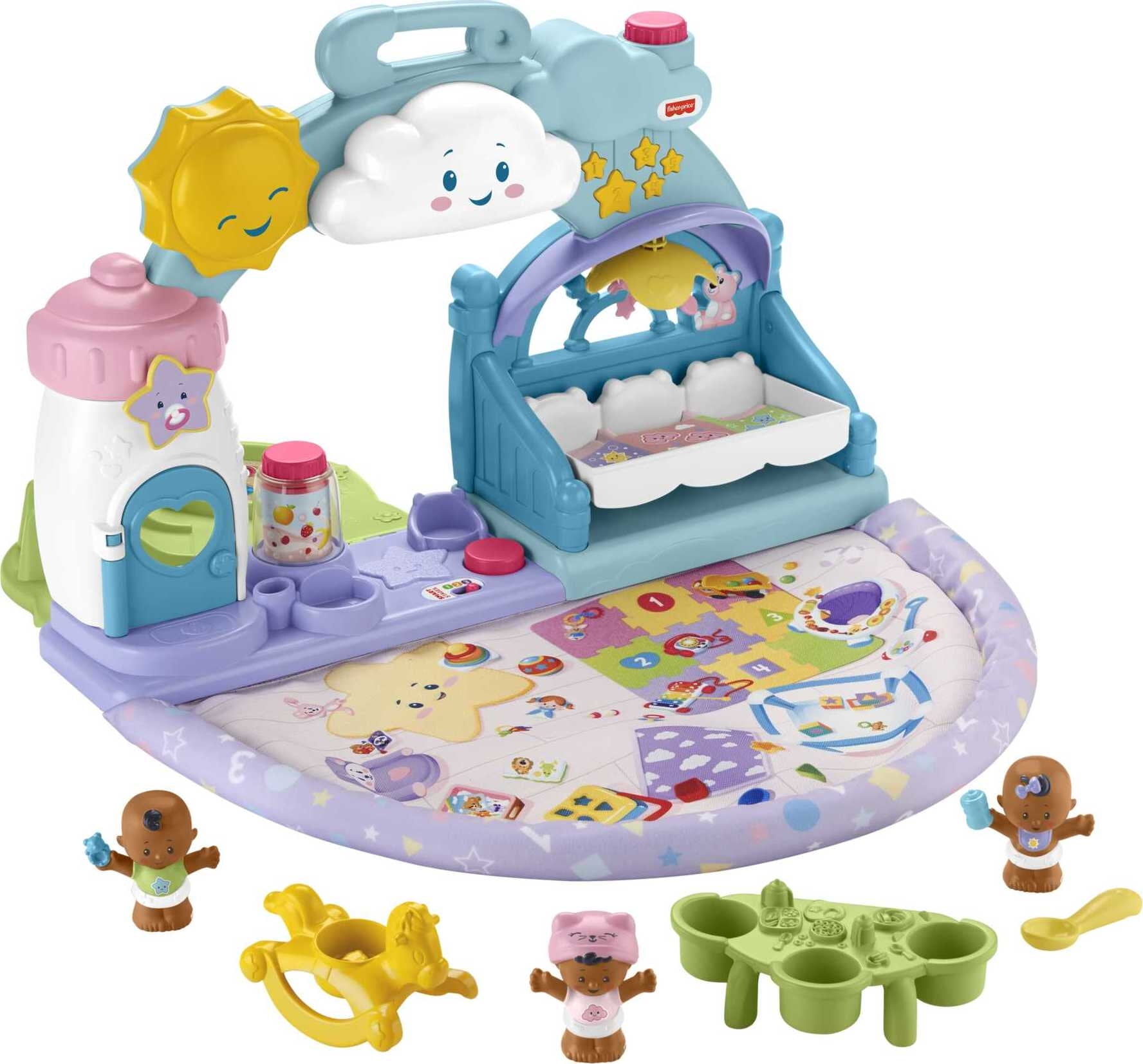 Fisher-Price Little People 1-2-3 Babies Playdate Musical Playset Sounds ...