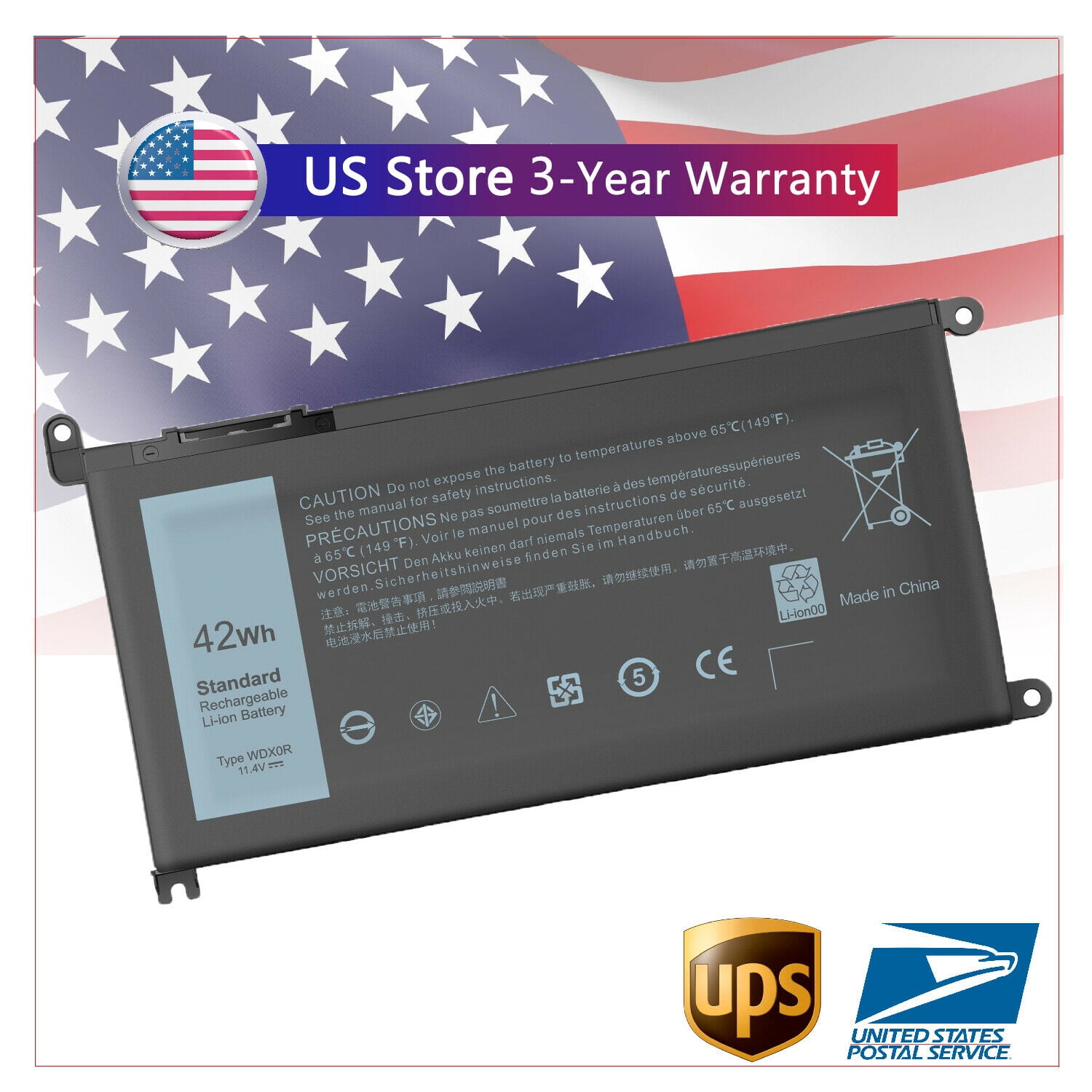 42Wh Battery For DELL Inspiron 15 5568 5567 5568 7560 7570 7579 Type ...