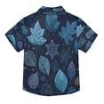 Boys Button-Down Shirt Short Sleeve Shirt Tops for 9-10Y Blue Leaves ...